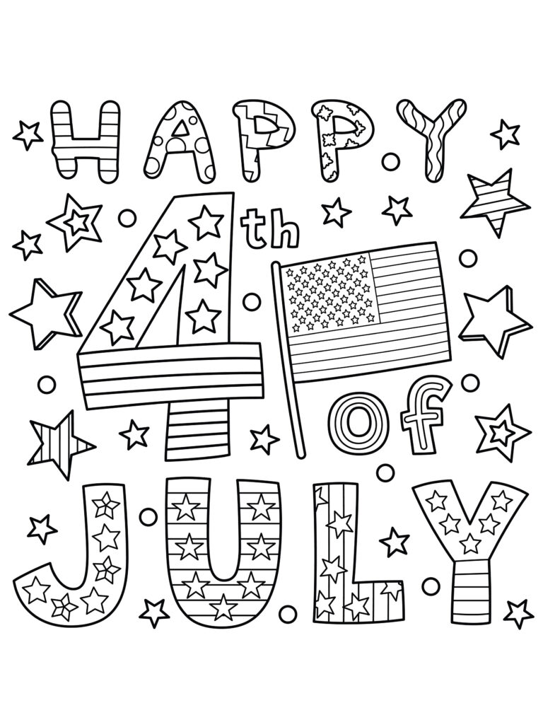 Free Fourth of July Coloring Pages for Kids - Happy Toddler Playtime