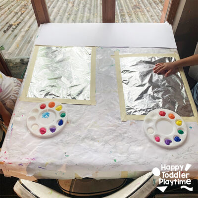 Foil Painting – Easy Process Art Activity for Kids - Happy Toddler Playtime