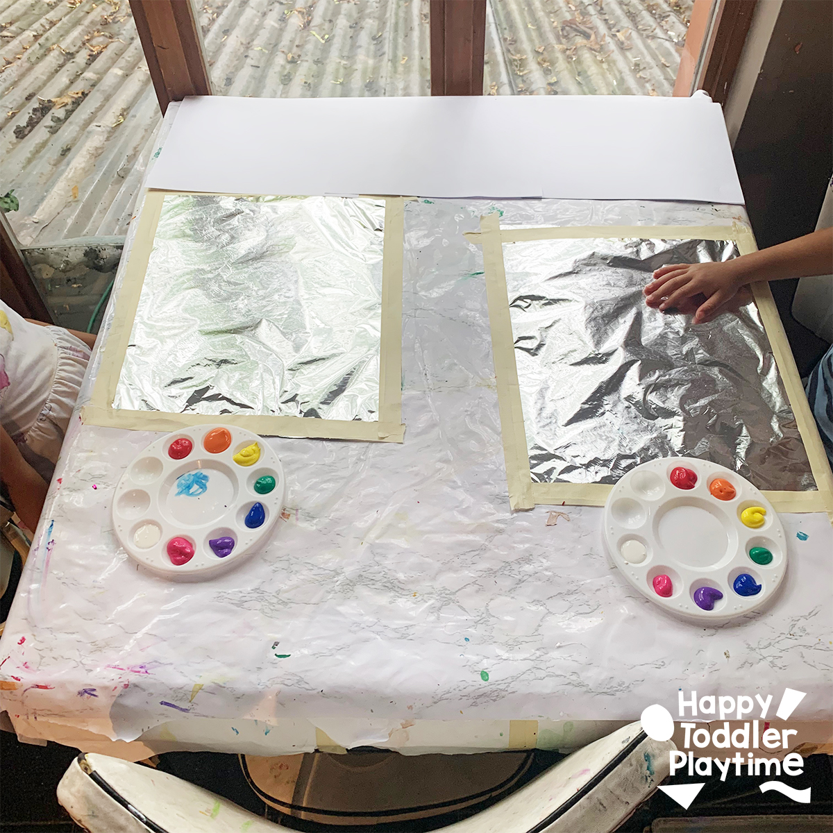 Foil Painting – Easy Process Art Activity for Kids - Happy Toddler Playtime