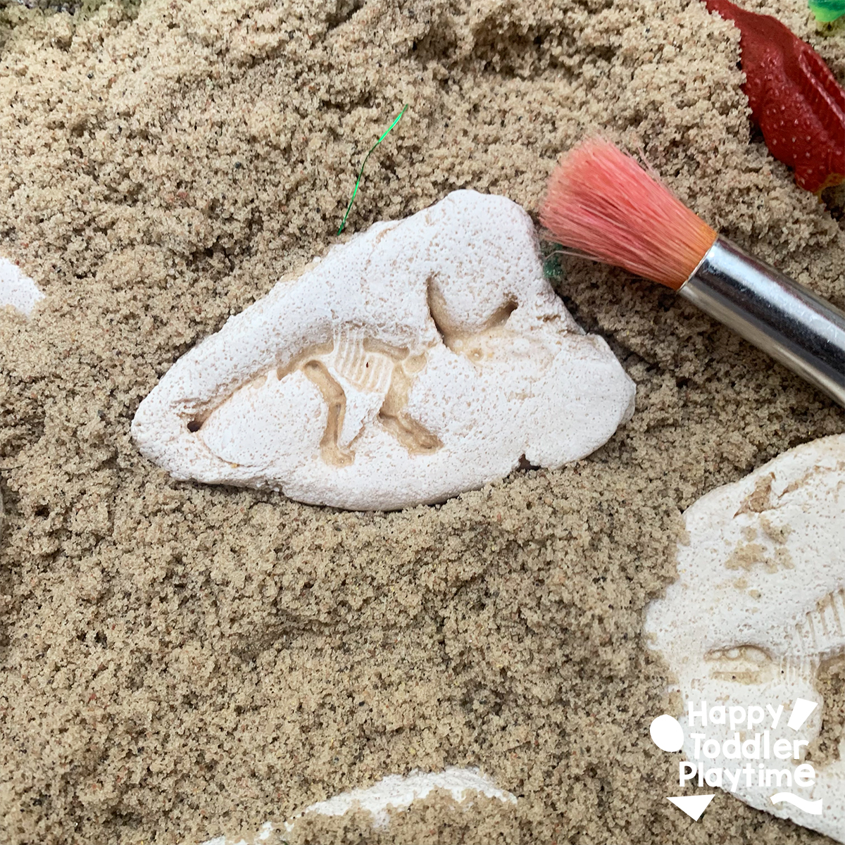 How to Make Salt Dough Dinosaur Fossils - Happy Toddler Playtime