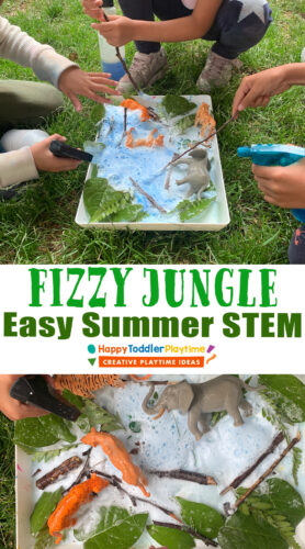 Fizzy Jungle: Easy Summer Science Activity - Happy Toddler Playtime