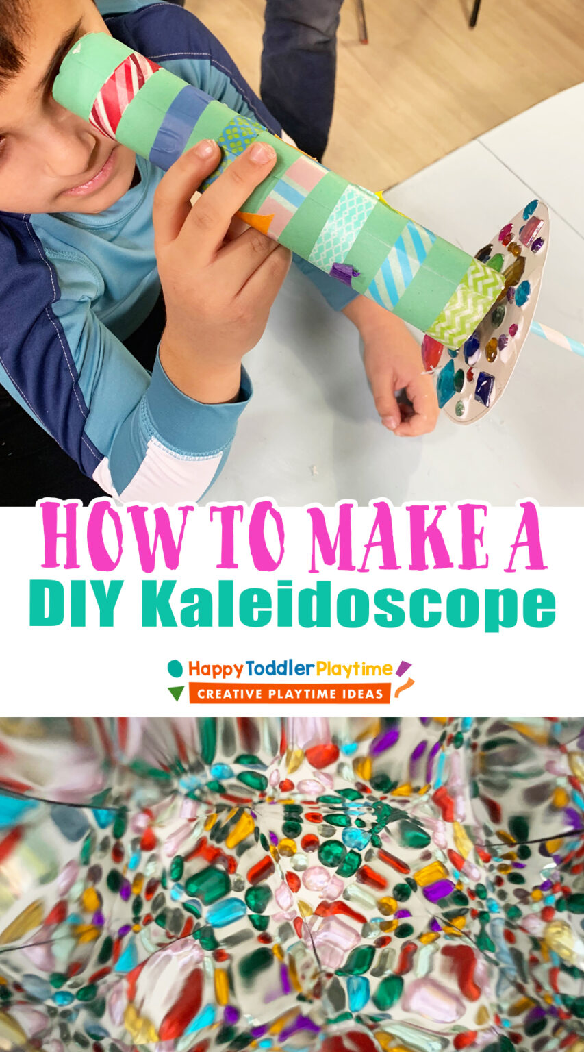 DIY Kaleidoscope STEAM Craft - Happy Toddler Playtime
