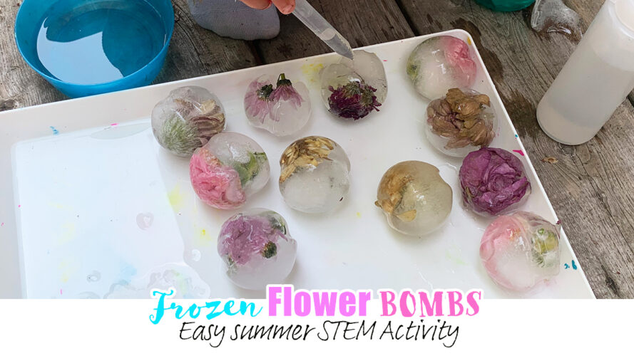 Frozen Flower Bombs: Easy Summer STEM Activity - Happy Toddler Playtime
