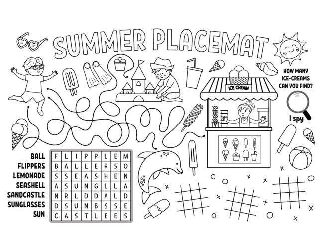 Free Printable Summer Colouring Pages for Kids - Happy Toddler Playtime