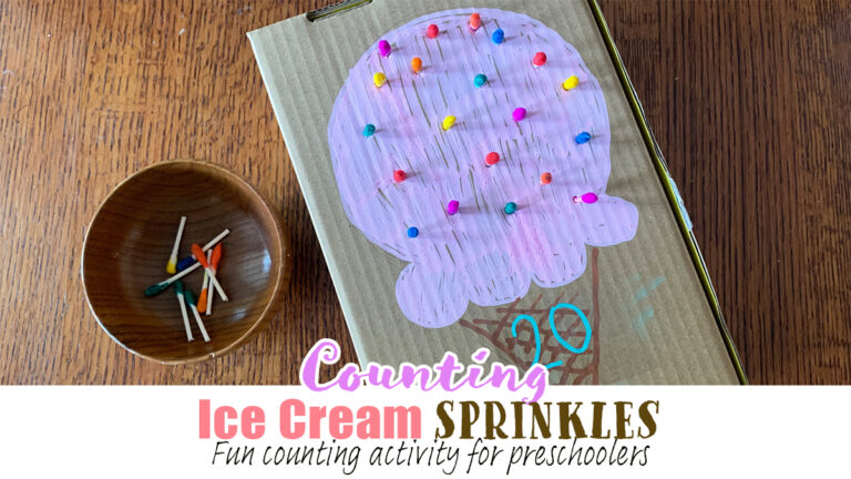 Counting Ice Cream Sprinkles Activity - Happy Toddler Playtime