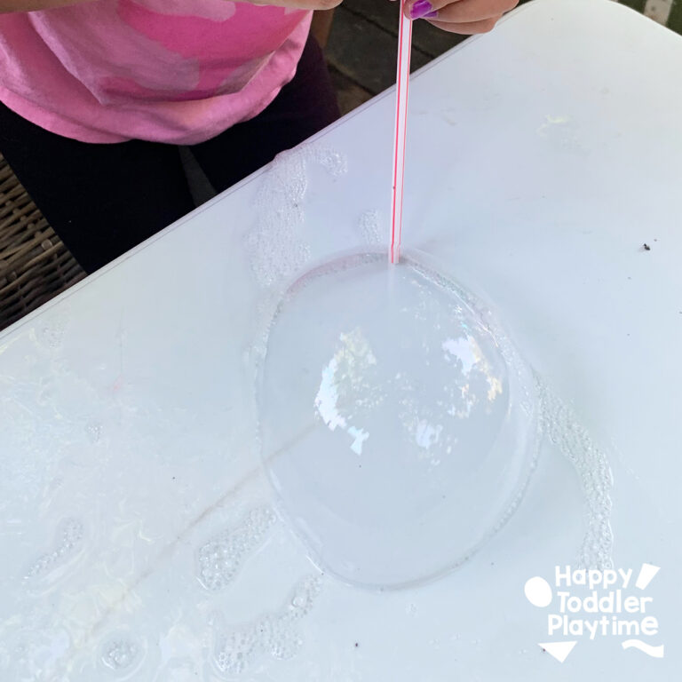 Tabletop Bubbles: A Super Easy & Fun Way to Blow Bubbles - Happy ...