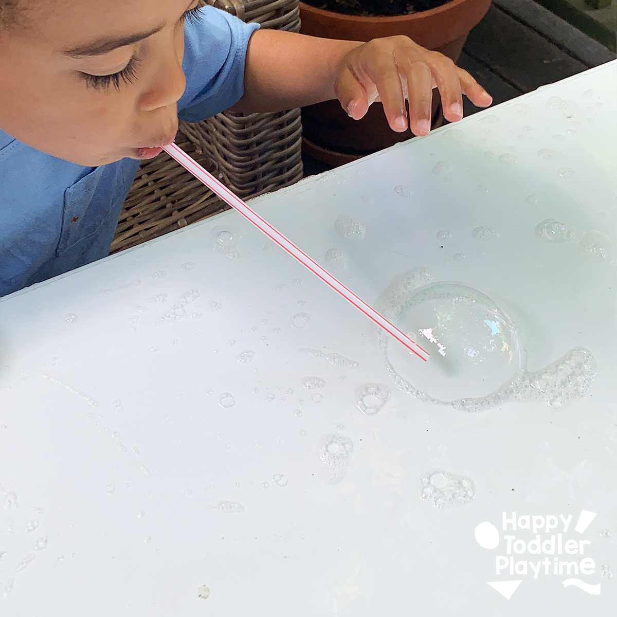 Tabletop Bubbles: A Super Easy & Fun Way to Blow Bubbles - Happy ...