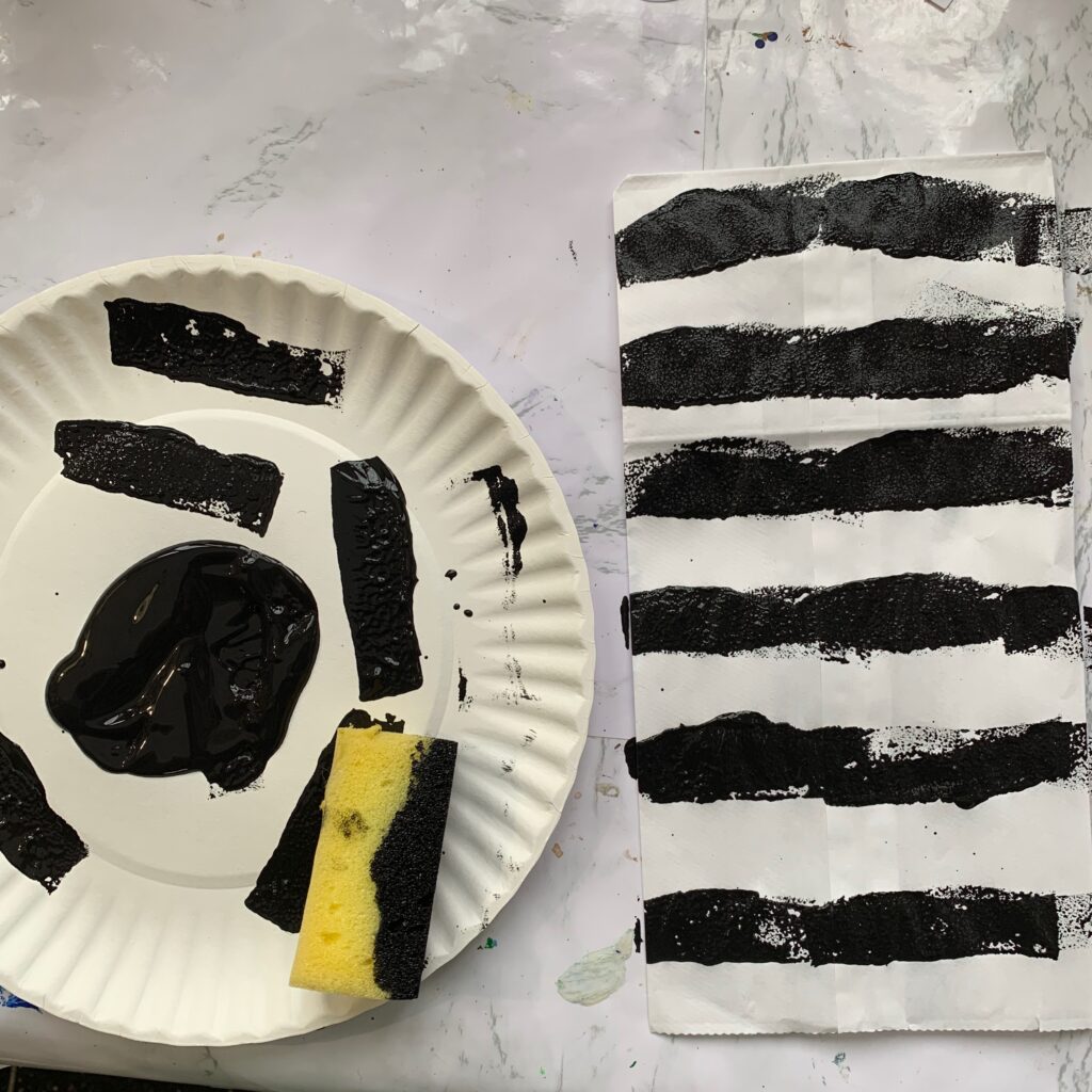 Paper Bag Zebra Puppet Craft - Happy Toddler Playtime