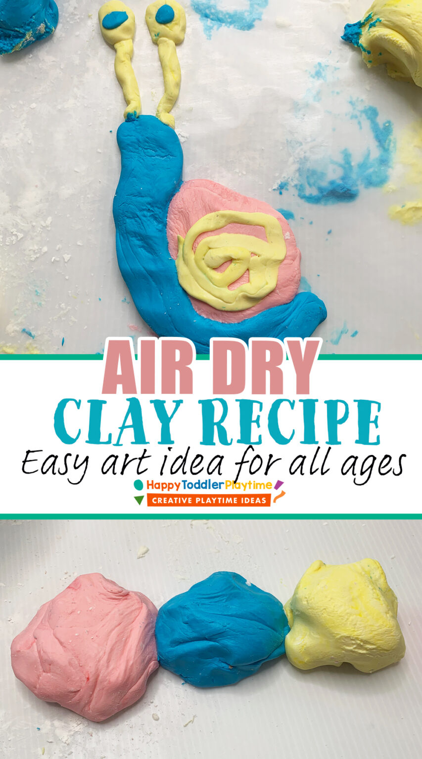 Super Easy Air Dry Clay Recipe for Kids - Happy Toddler Playtime