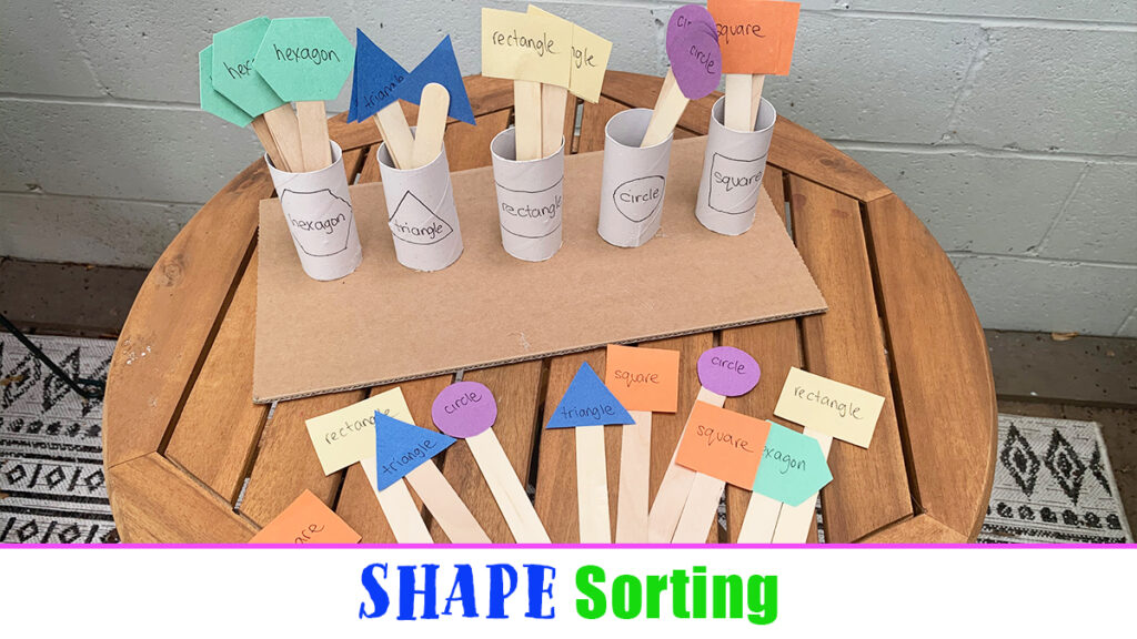 Shape Sorting Activity for Preschoolers - Happy Toddler Playtime