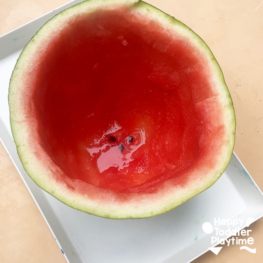 Watermelon Volcano Experiment: Easy Summer STEM - Happy Toddler Playtime