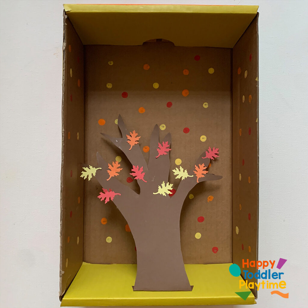 Fall Tree in a Box Craft for Kids - Happy Toddler Playtime