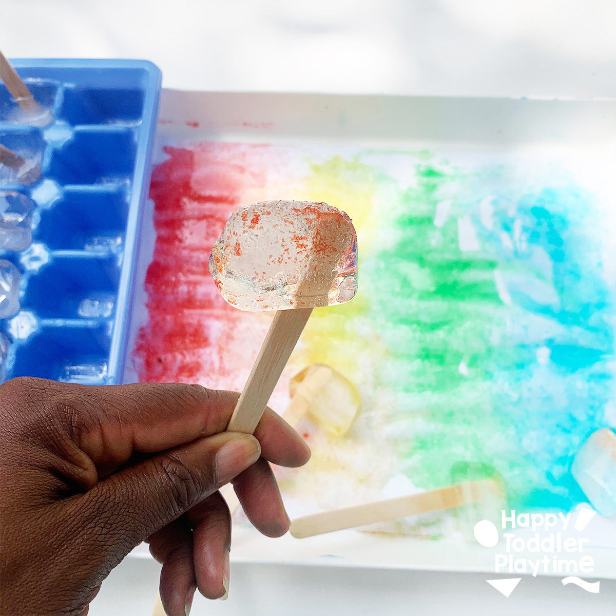 Jello Ice Painting: A Tasty Twist to Process Art Fun - Happy Toddler ...