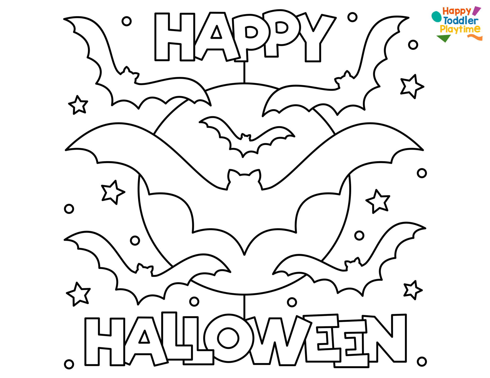 Halloween Coloring Pages for Kids - Happy Toddler Playtime