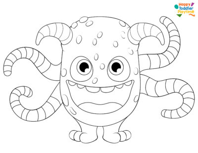Printable Monster Templates for Kids' Activities and Crafts - Happy ...