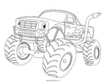 Free Monster Truck Coloring Pages for Kids - Happy Toddler Playtime