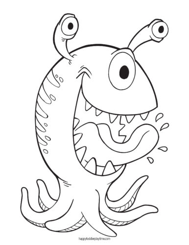 Monster Coloring Pages for Kids - Happy Toddler Playtime