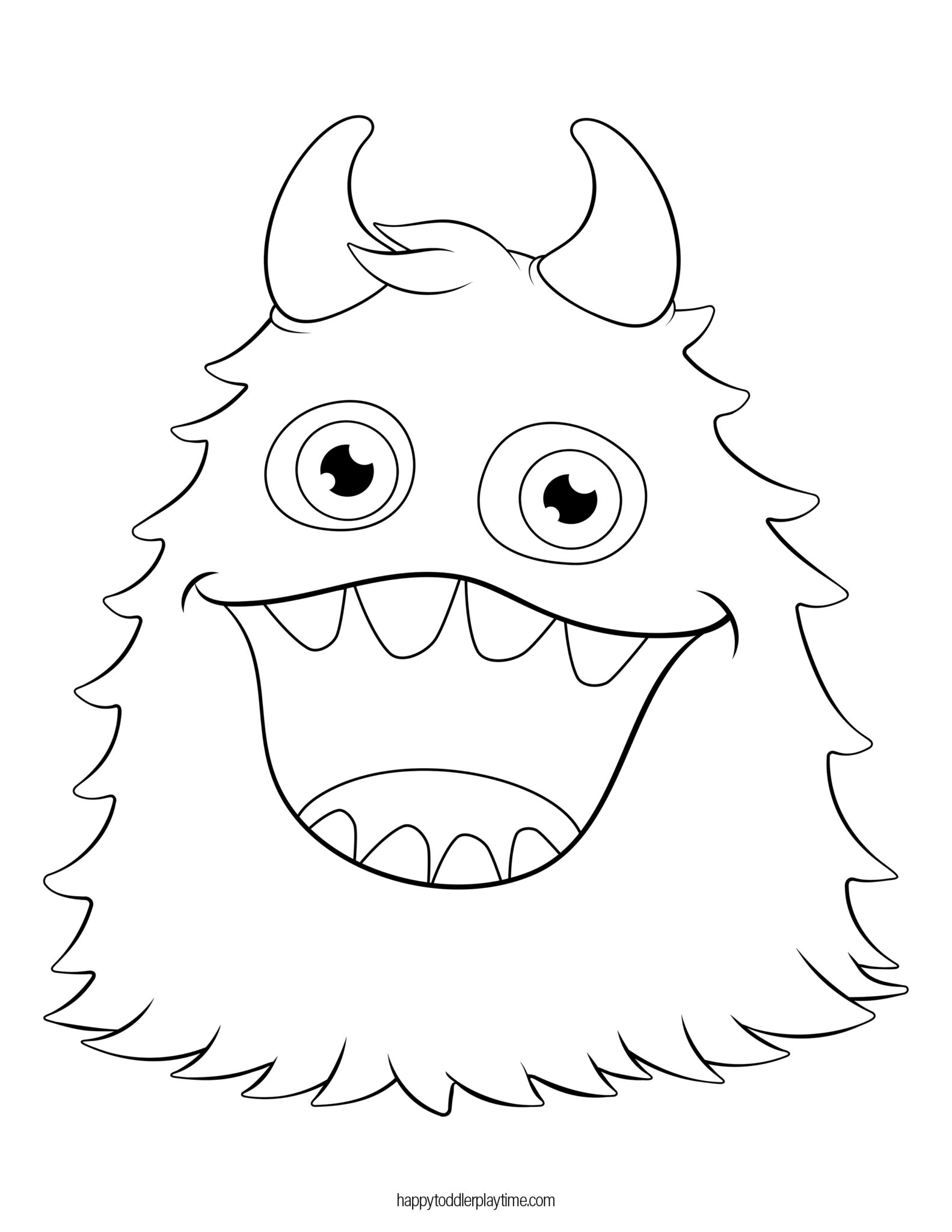 Monster Coloring Pages for Kids - Happy Toddler Playtime