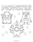 Monster Coloring Pages for Kids - Happy Toddler Playtime