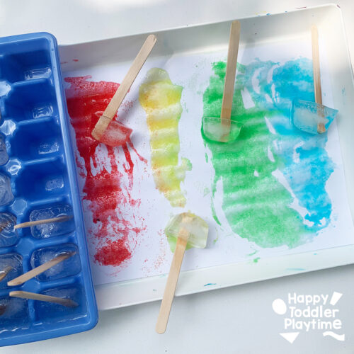 Jello Ice Painting: A Tasty Twist to Process Art Fun - Happy Toddler ...