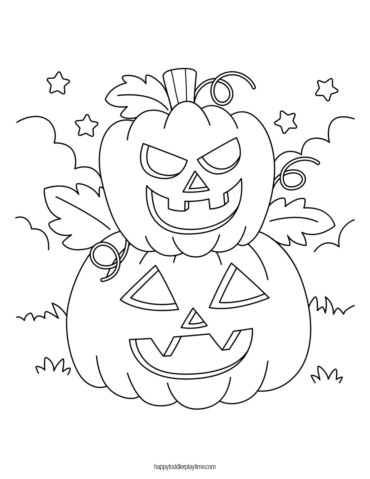 Halloween Coloring Pages for Kids - Happy Toddler Playtime
