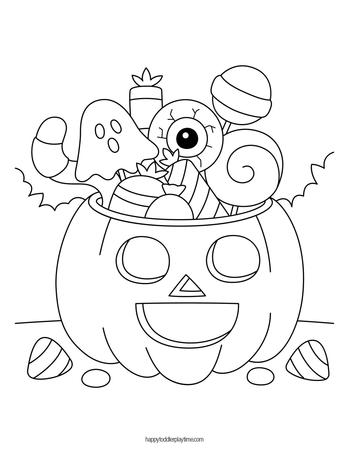 Halloween Coloring Pages for Kids - Happy Toddler Playtime