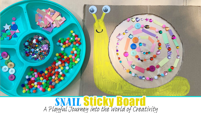 Snail Sticky Board Craft - Happy Toddler Playtime