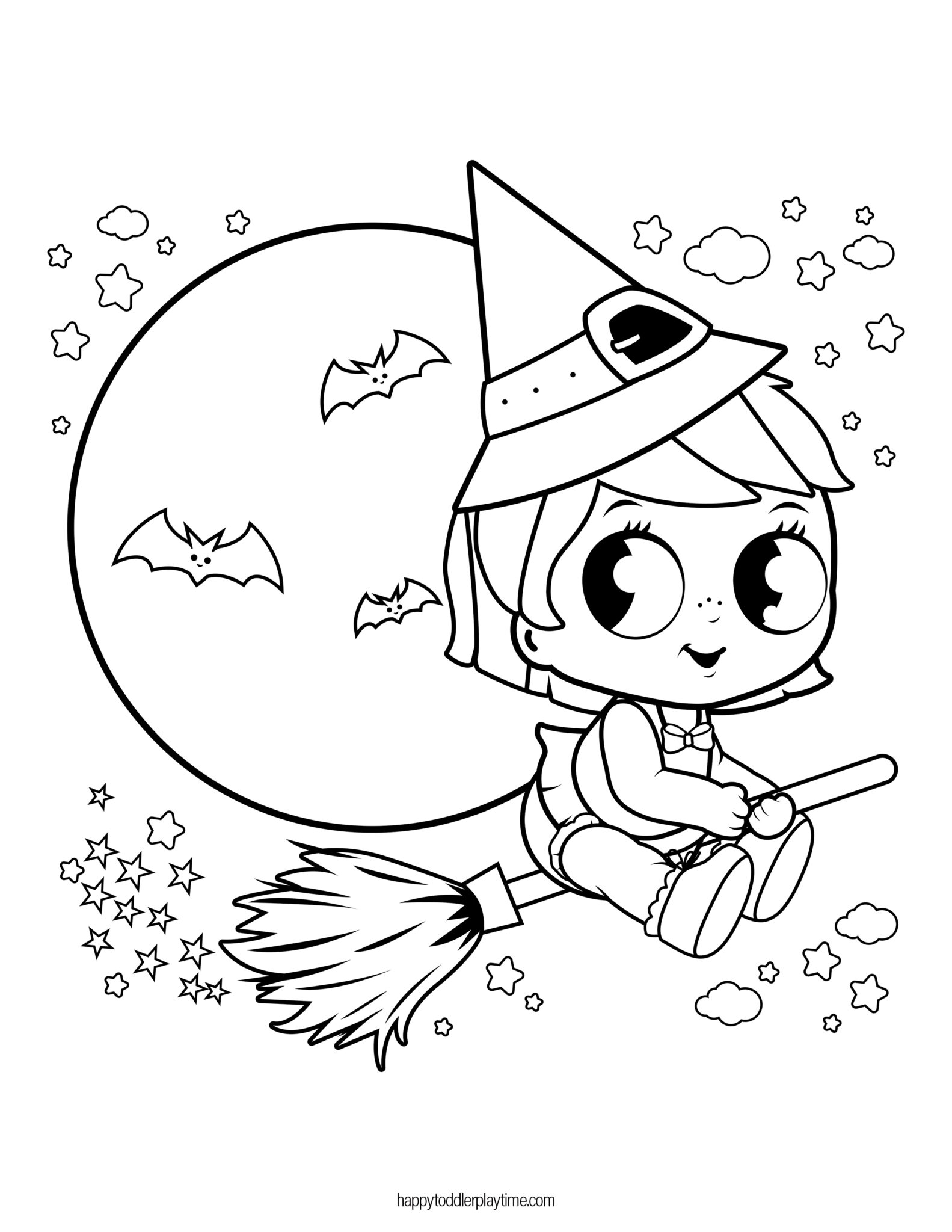 Halloween Coloring Pages for Kids - Happy Toddler Playtime