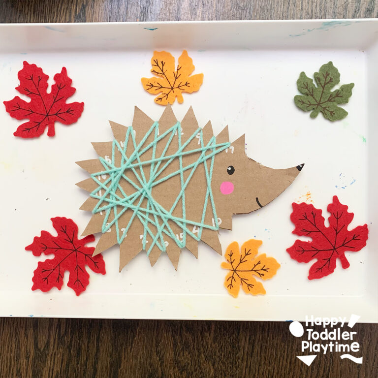 Hedgehog Counting Craft: A Fun Fall Activity - Happy Toddler Playtime