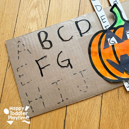 Pumpkin Letter Writing Board - Happy Toddler Playtime