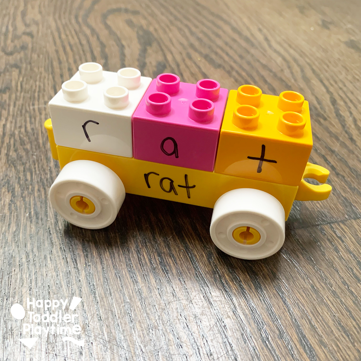 LEGO CVC Word Activity for Kindergarten - Happy Toddler Playtime