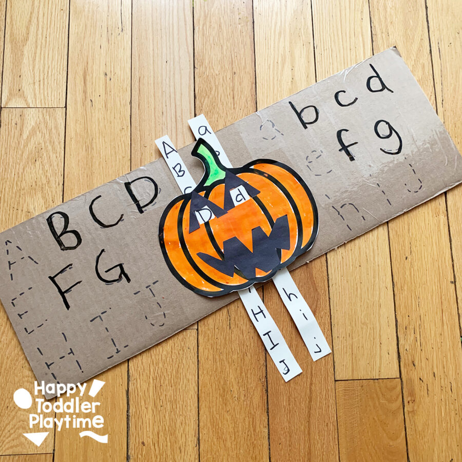 Pumpkin Letter Writing Board - Happy Toddler Playtime
