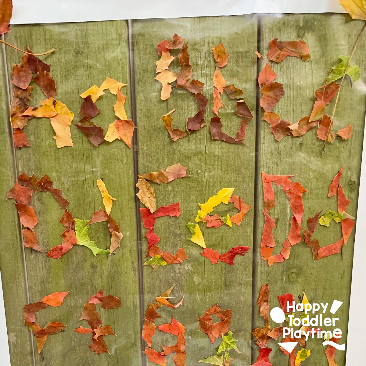 Leaf Letter Tracing Sticky Wall: Fun Learning with a Fall Twist - Happy ...