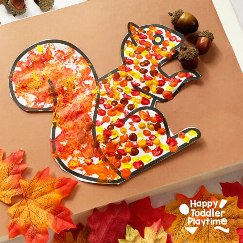 Leaf Printed Squirrel Craft Happy Toddler Playtime Leaf Printed Squirrel Craft Happy Toddler Playtime