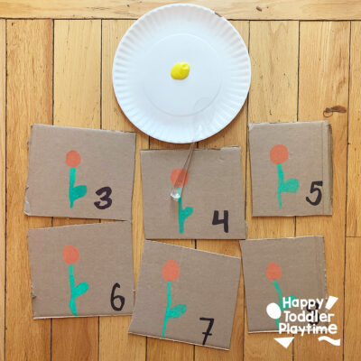 Sunflower Counting Boards for Preschoolers - Happy Toddler Playtime