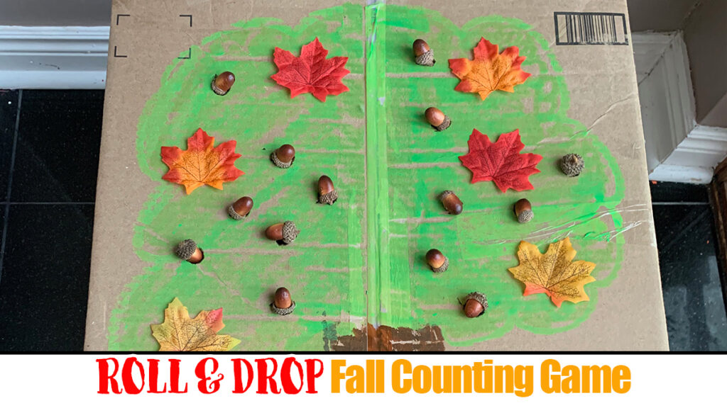 Roll & Drop Fall Counting Game - Happy Toddler Playtime
