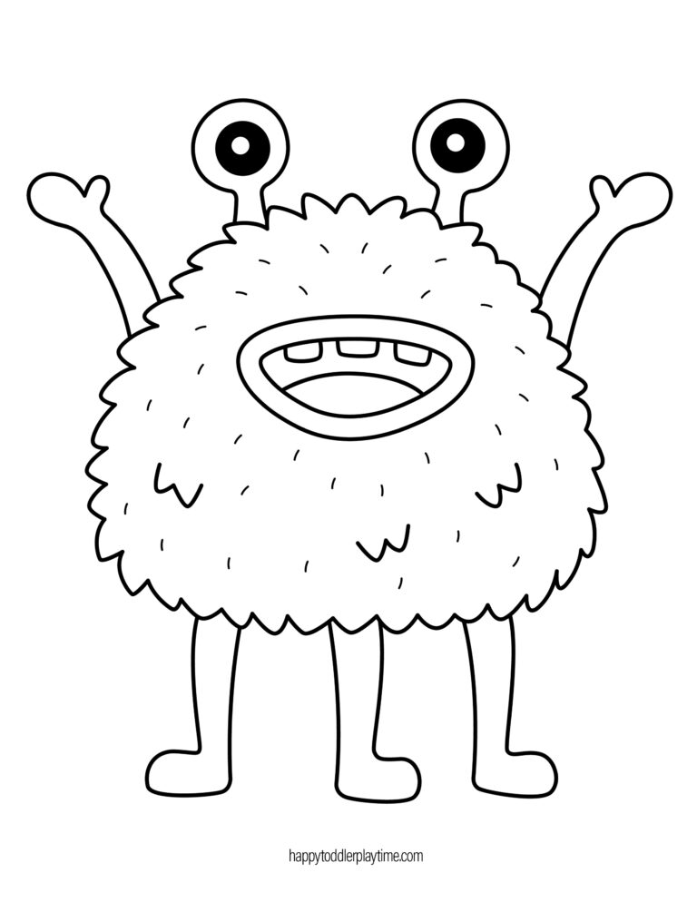 Printable Monster Templates for Kids' Activities and Crafts - Happy ...