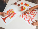 Straw Painted Fall Tree Craft - Happy Toddler Playtime