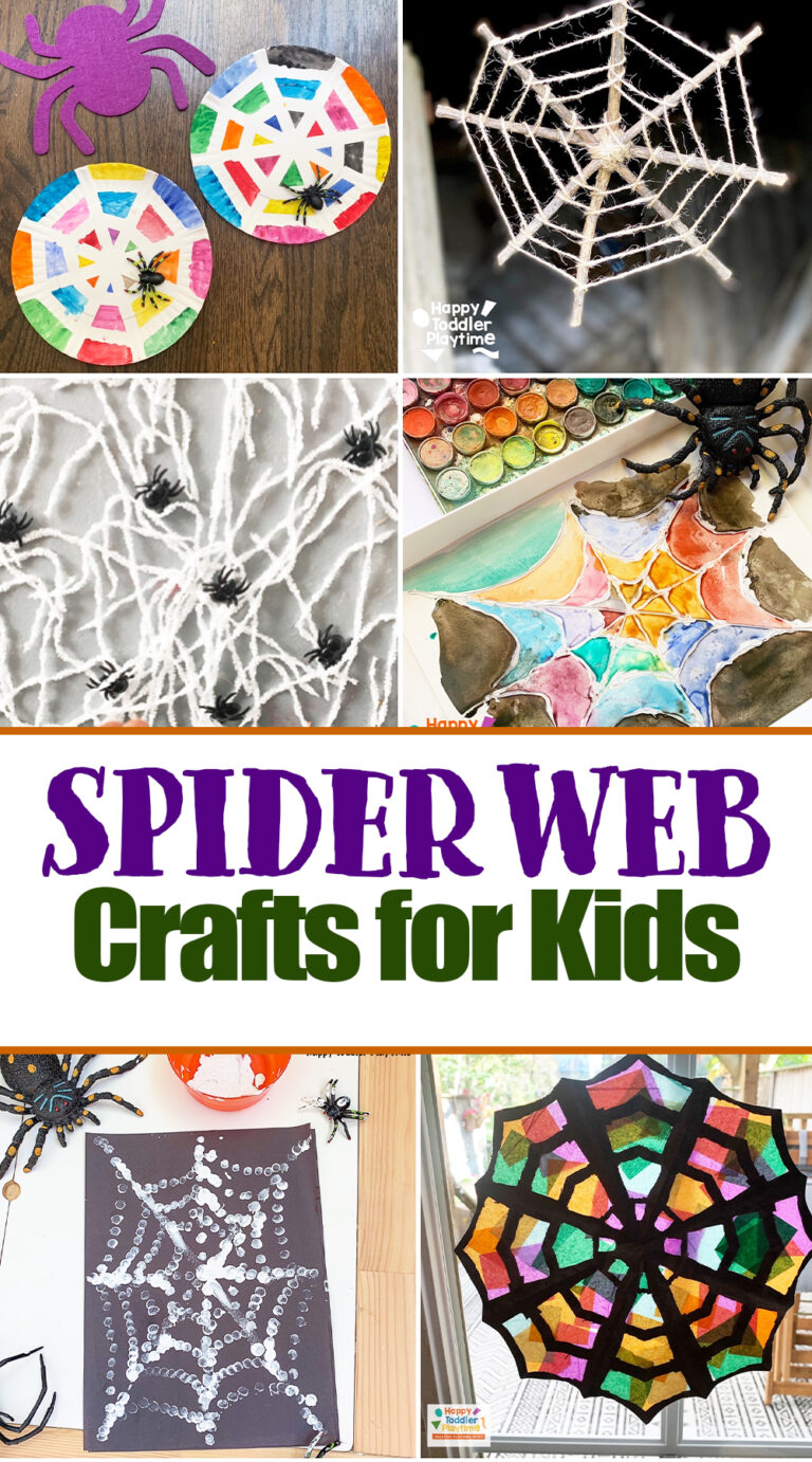 Spider Web Crafts for Kids - Happy Toddler Playtime