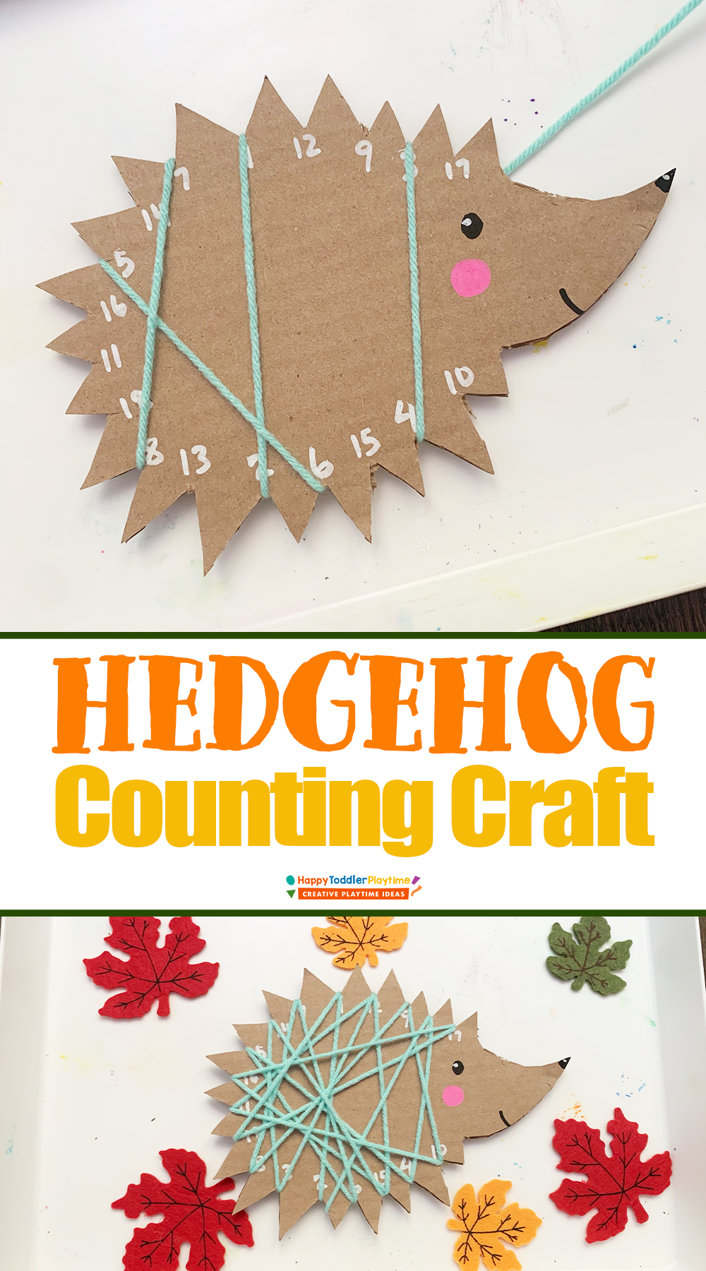 Hedgehog Counting Craft: A Fun Fall Activity - Happy Toddler Playtime