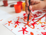 Straw Painted Fall Tree Craft - Happy Toddler Playtime