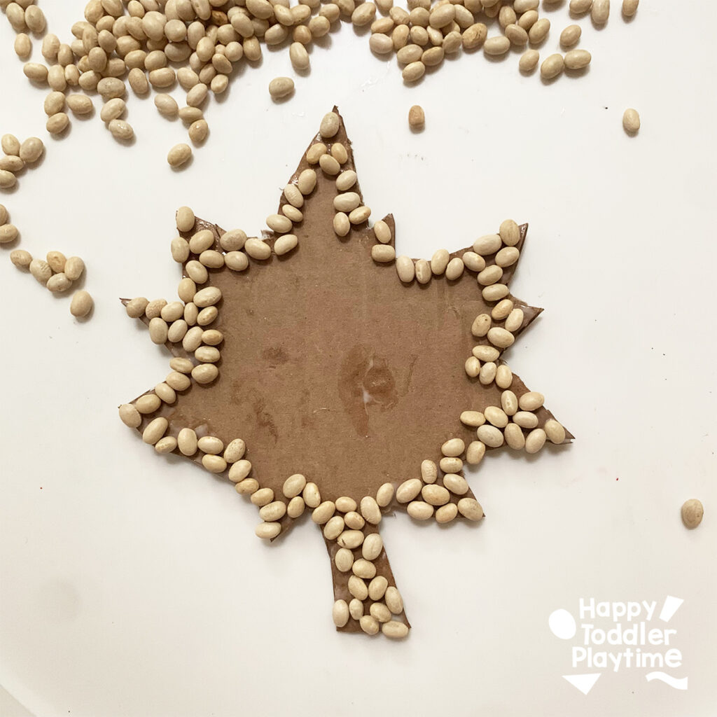 Bean Mosaic Fall Crafts - Happy Toddler Playtime