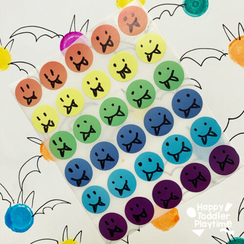 Dot Sticker Bats - Happy Toddler Playtime