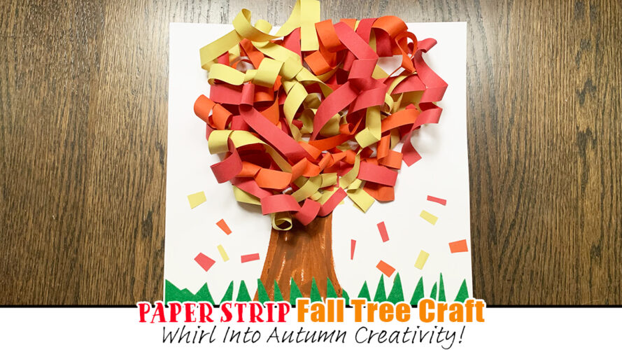 Paper Strip Fall Tree Craft - Happy Toddler Playtime