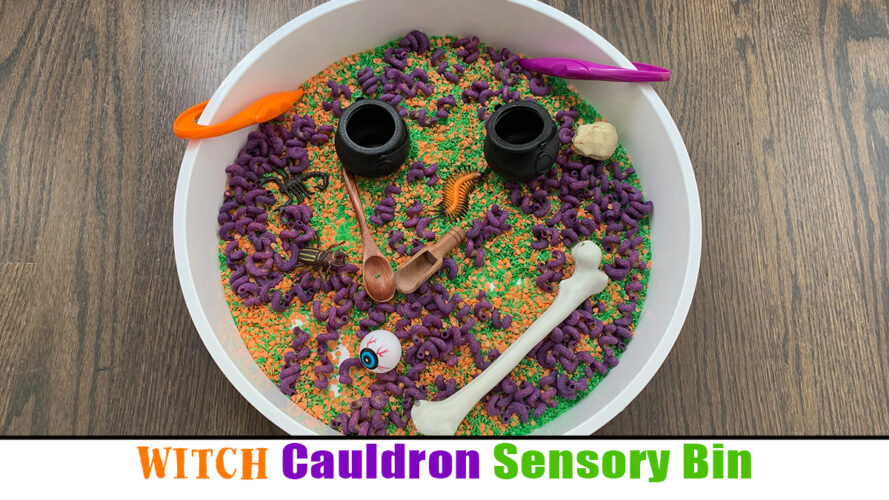 Halloween Worms Sensory Bin - Happy Toddler Playtime