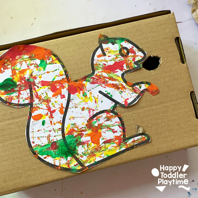 Counting Acorns Sensory Bin - Happy Toddler Playtime