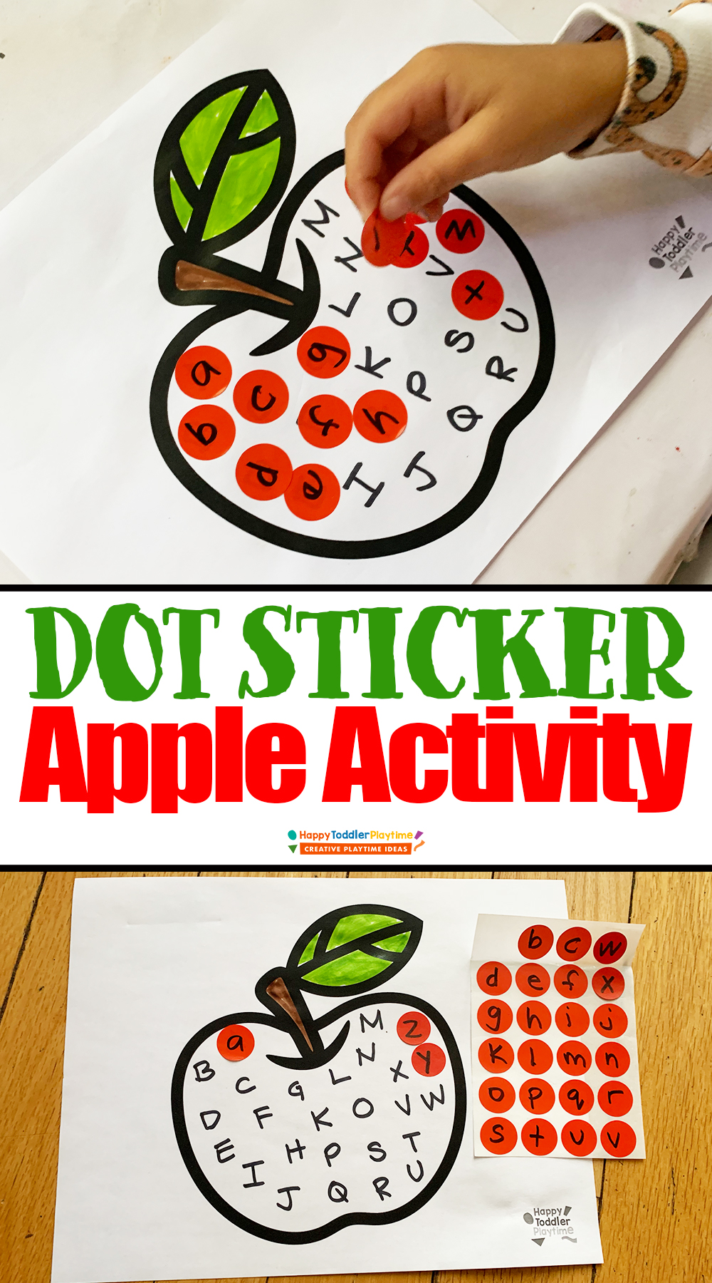 Dot Sticker Apple Activity - Happy Toddler Playtime