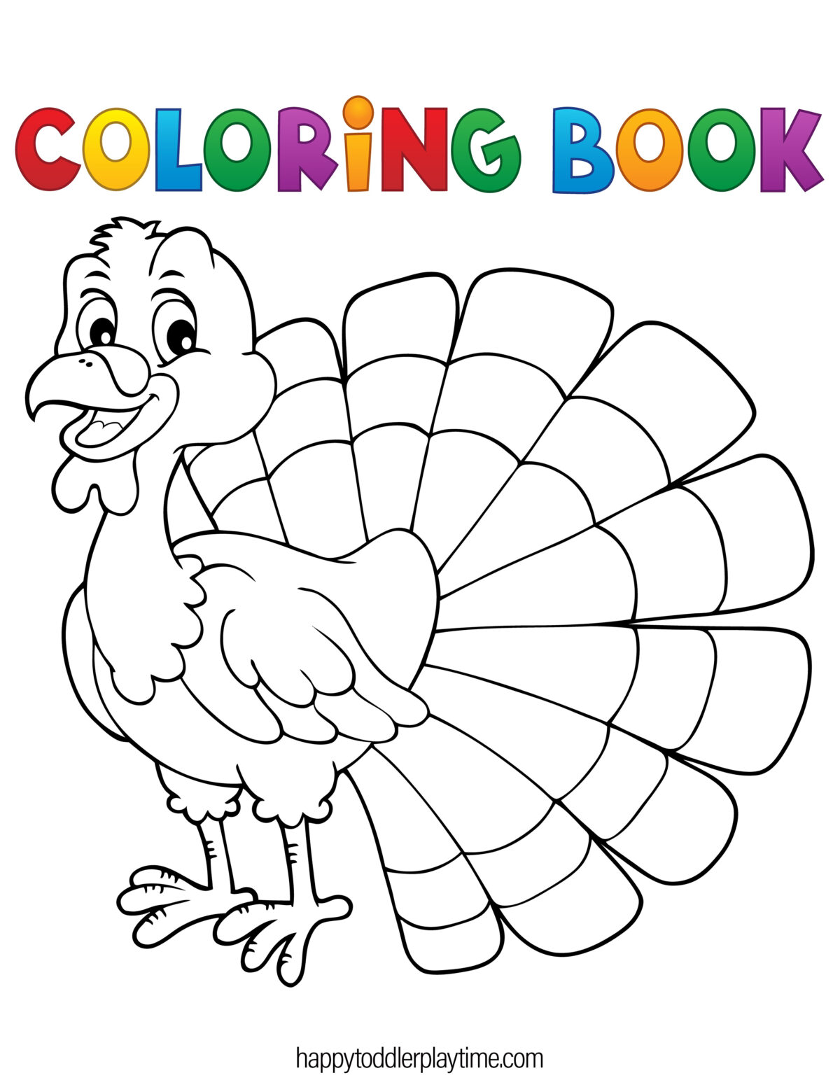 Free Printable Turkey Coloring Pages for Kids - Happy Toddler Playtime