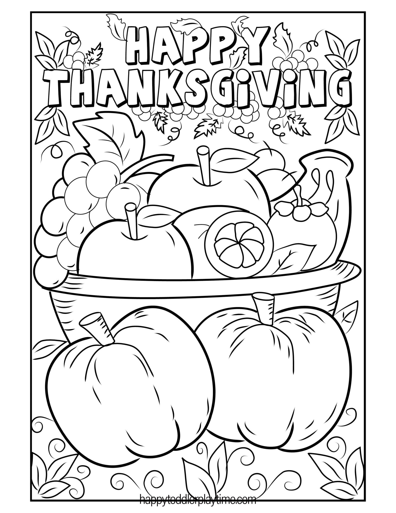 Free Printable Thanksgiving Coloring Pages for Kids - Happy Toddler ...