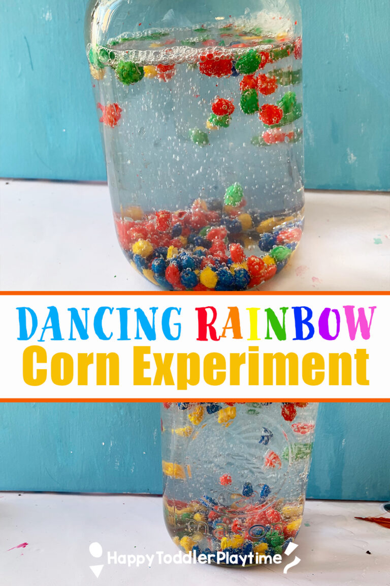 Dancing Rainbow Corn Experiment - Happy Toddler Playtime